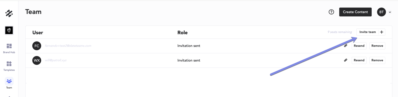 Managing Users on Slate